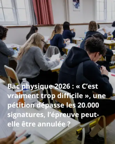 Bac physique 2026 : « C’est vraiment trop difficile », une pétition ...